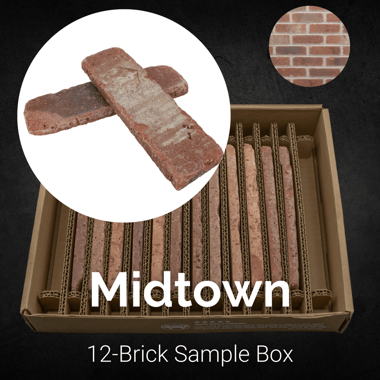 Midtown Thin Brick Sample Box - 12 Authentic Clay Bricks – Old Mill ...
